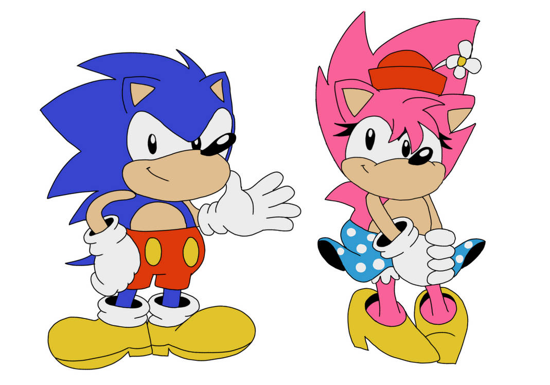 Sonic and Amy as Mickey and Minnie by MrRayoxter587 on DeviantArt Sonic and Amy as Mickey and Minnie by MrRayoxter587 on DeviantArt