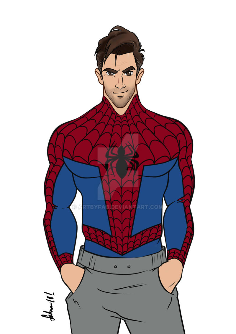 Spiderman Peter.b.parker -flat Colors- By Artbyfab On Deviantart