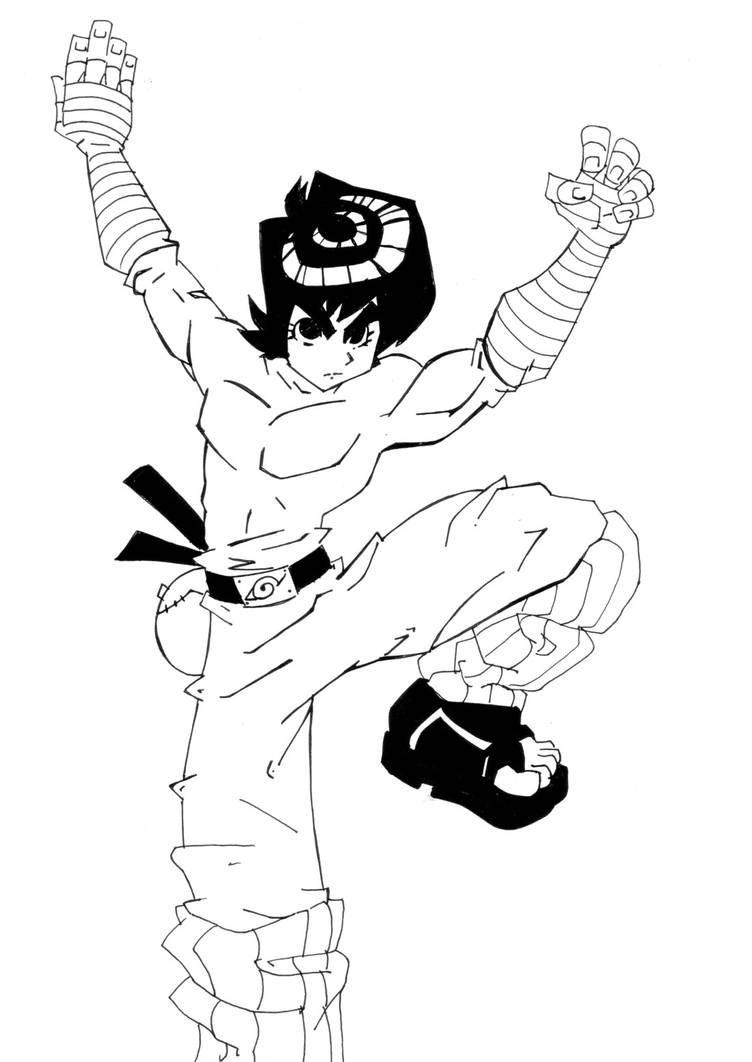 Rock Lee Pose by sheldian on DeviantArt