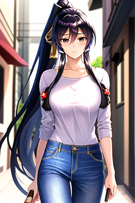 Another Akeno Ai Art By Me Emmno Day 13 By Emmanodevideo On Deviantart