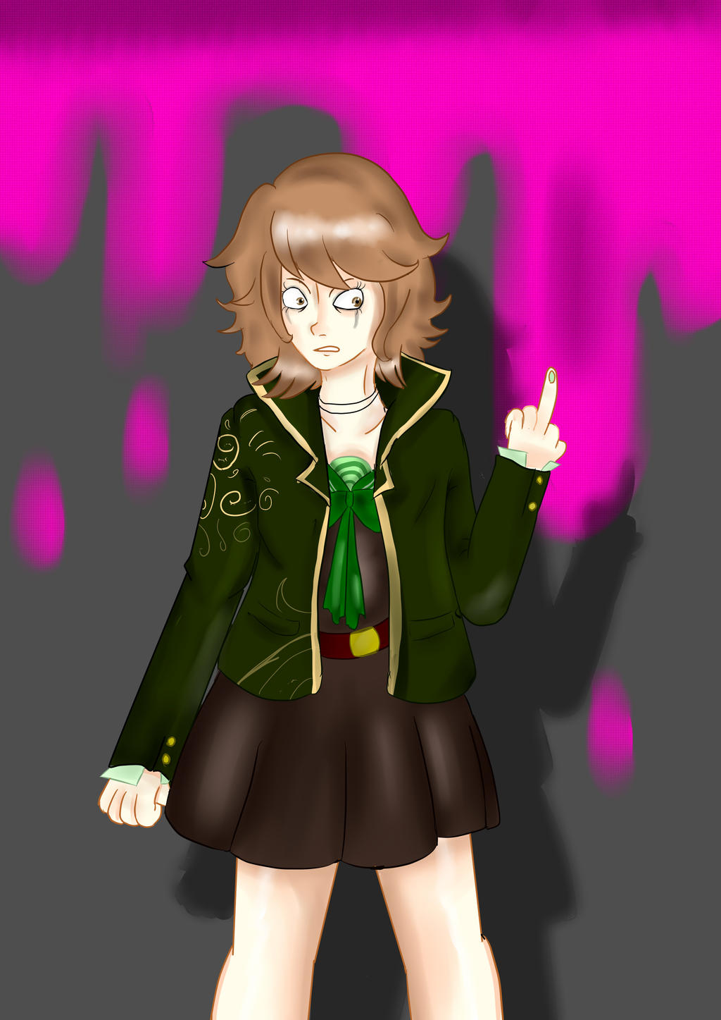 Shsl Biker Gang Leader Chihiro By Sailor Claws On Deviantart