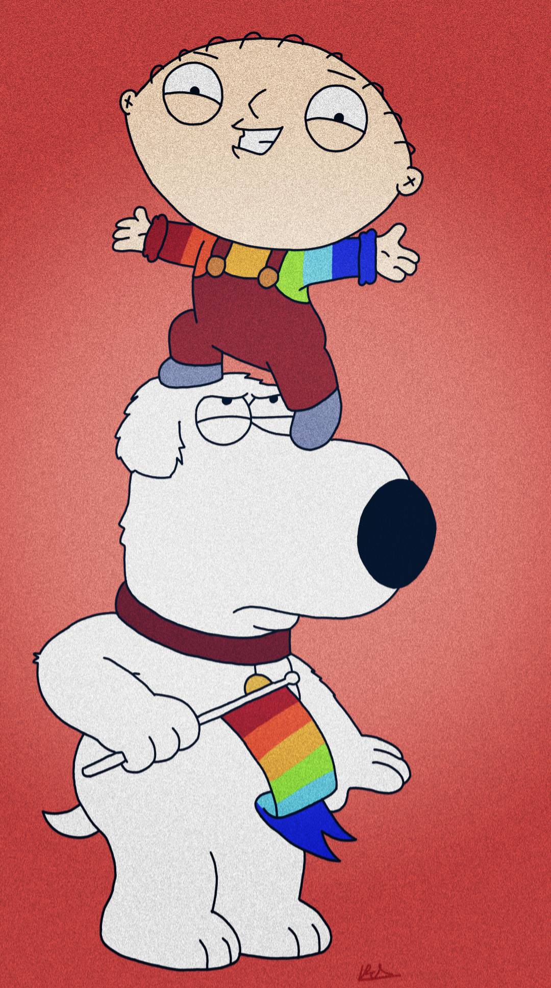 Brian And Stewie Supporting By Kinleylovesart On Deviantart