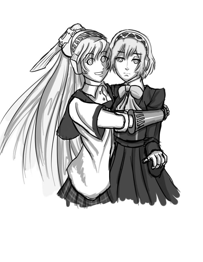 Aigis And Labrys Doodle By Dudeunderscore On Deviantart