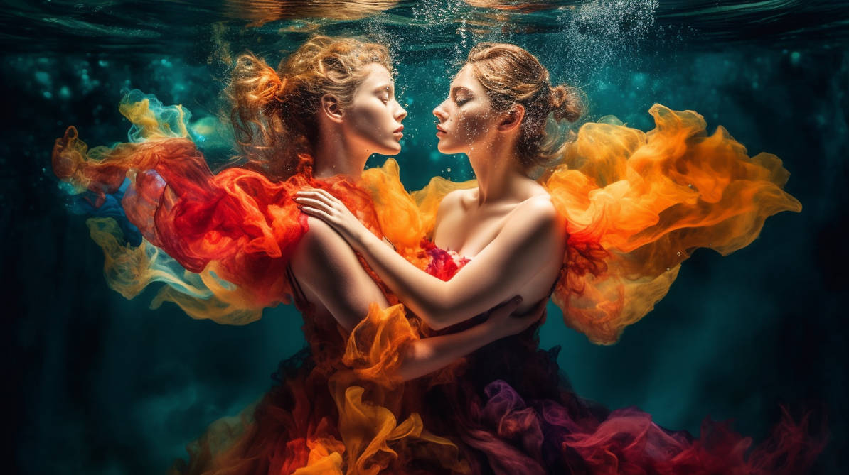 Two Girls Underwater By Asparuxx On Deviantart