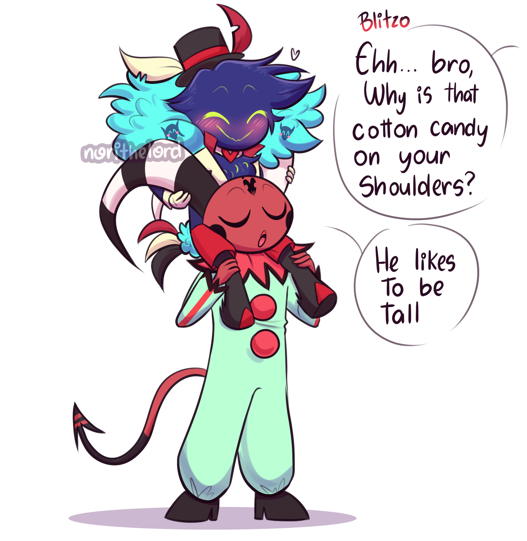 He Likes To Be Tall Tiny Fizz And Ozzie By Norithelord On Deviantart