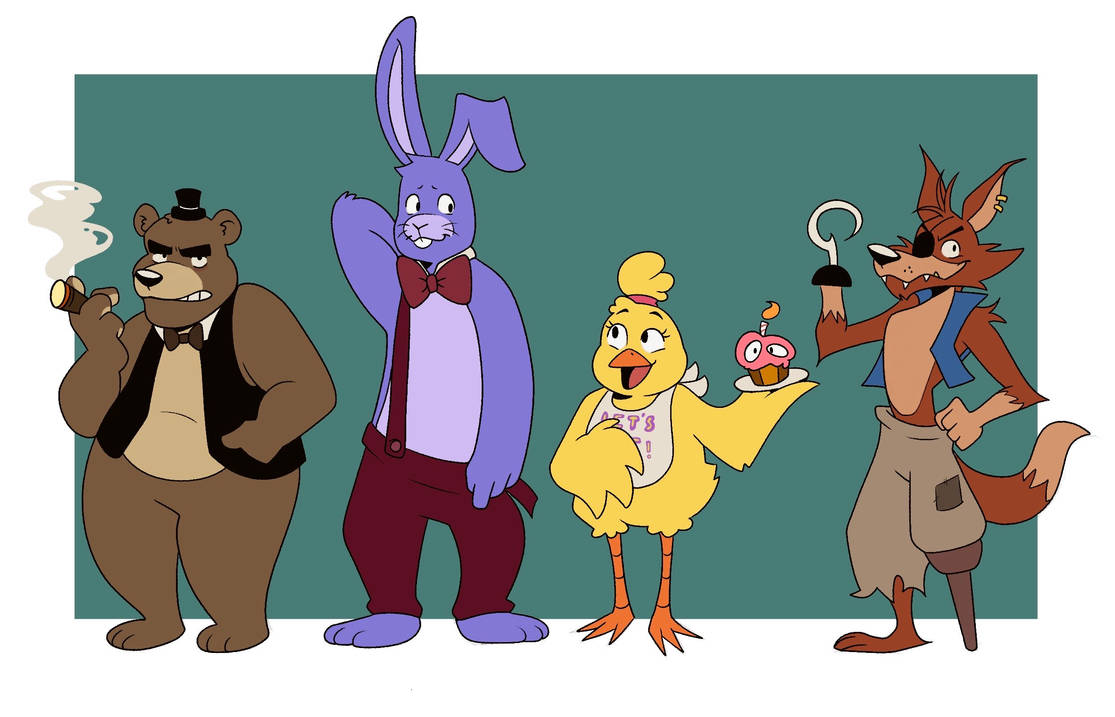 FNAF Cartoon Lineup by starryyberries on DeviantArt FNAF Cartoon Lineup by starryyberries on DeviantArt