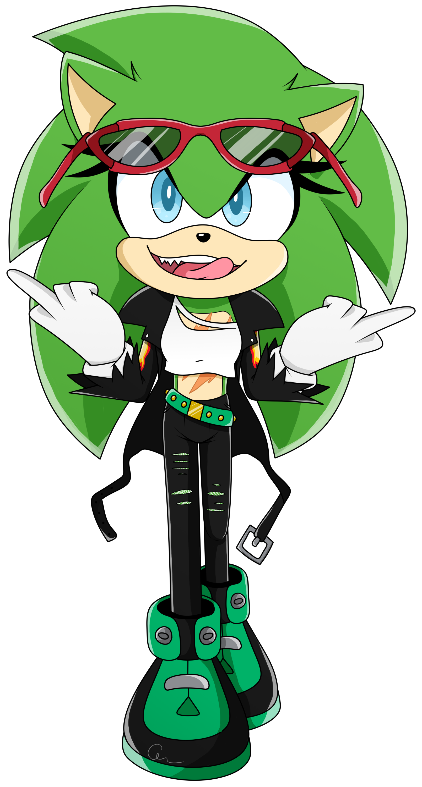 Genderbent Scourge The Hedgehog By Thecookiejar13 On Deviantart