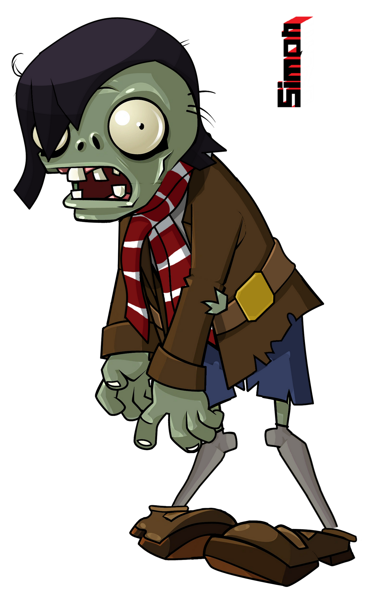 Female Browncoat Zombie Pvz1 By Simon3676 On Deviantart