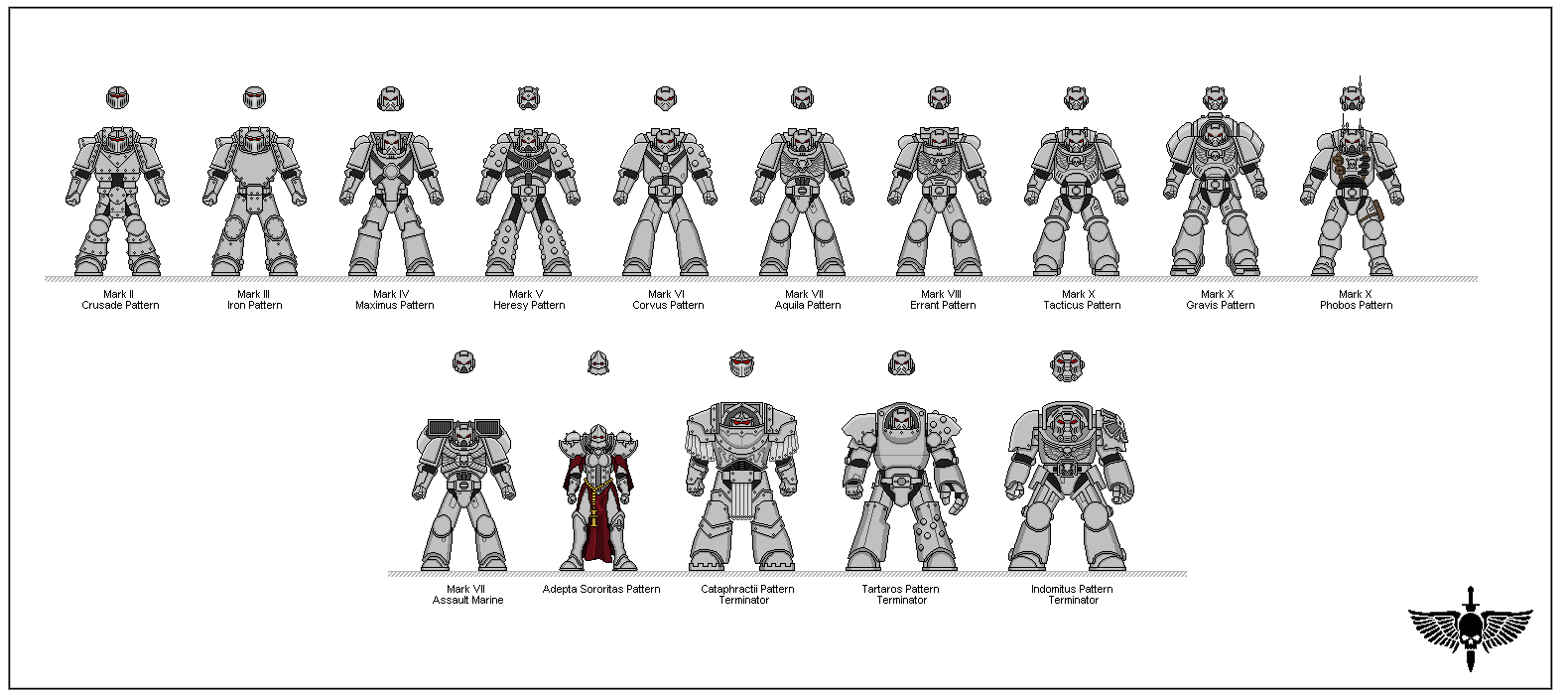 Warhammer 40k Power Armors By Lixgen On Deviantart