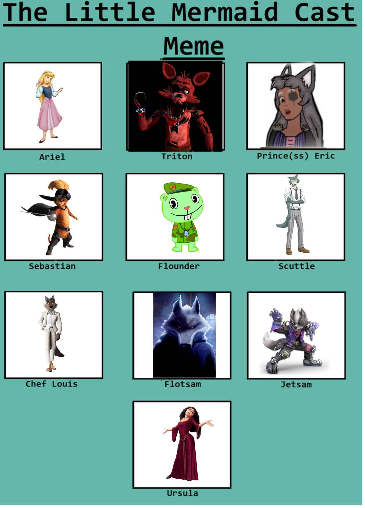 The Little Mermaid cast meme by Regina2010 on DeviantArt The Little Mermaid cast meme by Regina2010 on DeviantArt