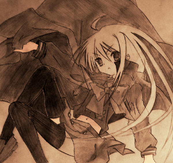 Shana Sketch By Simpsons Addict On Deviantart
