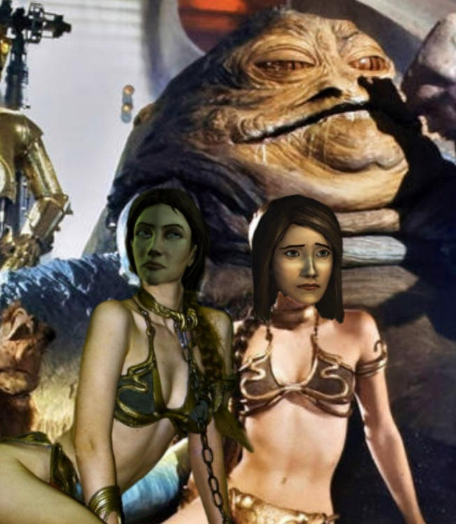 Carley And Lilly Enslaved By Jabba The Hutt By Jabbalovesmpauling On