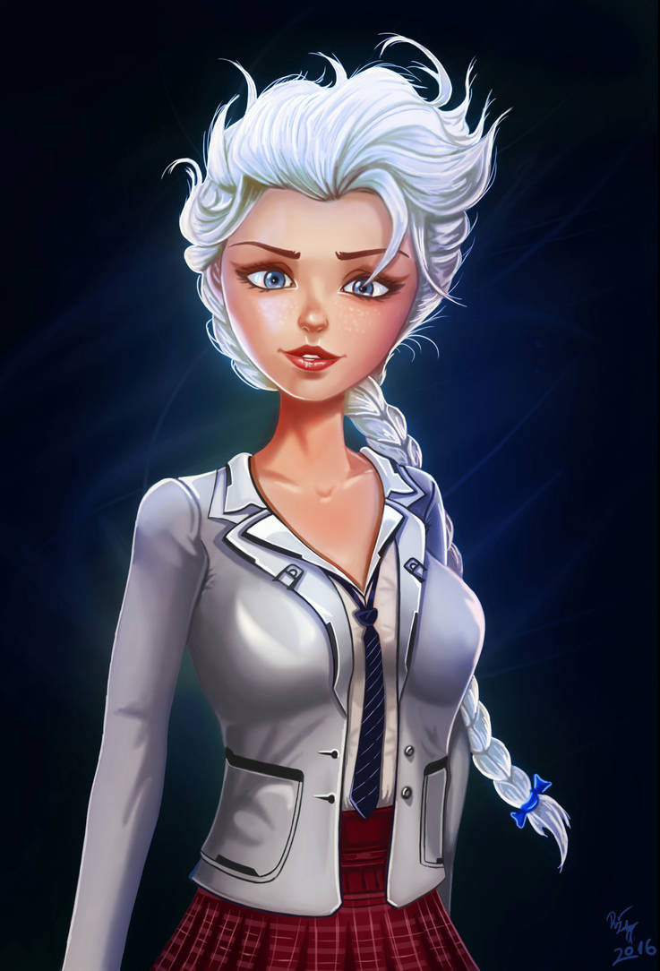 Elsa With White Jacket By Sashlmlsan On Deviantart