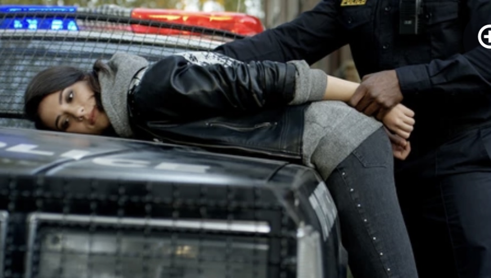 Woman Handcuffed And Arrested Against Police Car By Ashnagopal On