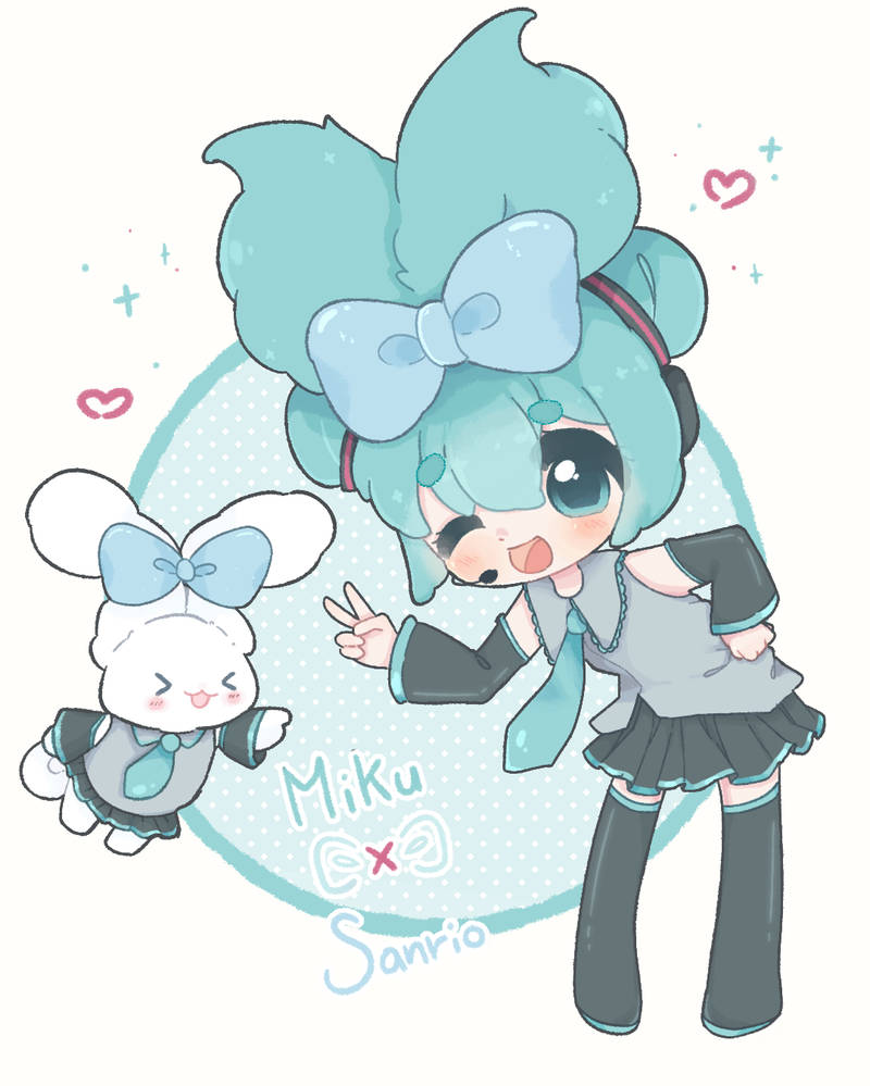 Miku X Cinnamoroll By Nyunnya On Deviantart