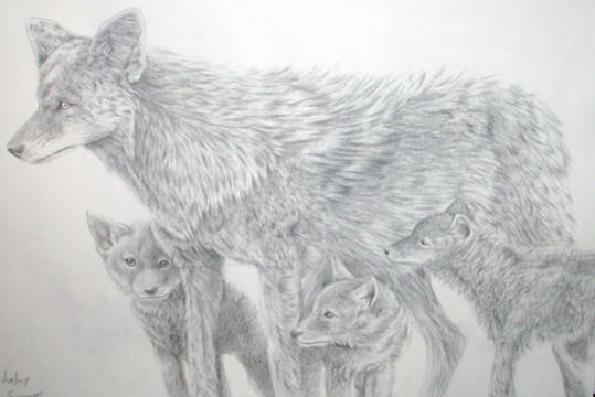 Wolf Mother With Cubs By Cinnamonsoldier On Deviantart
