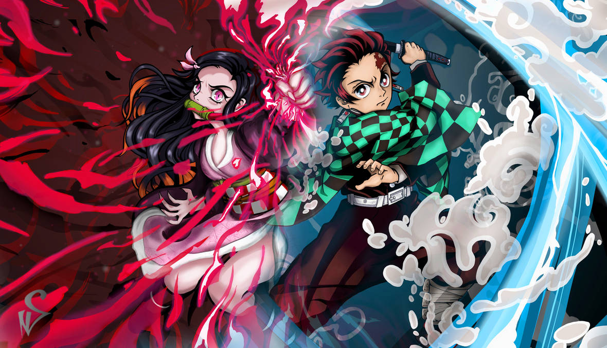Nezuko And Tanjiro Kamado By Sn Illustration On Deviantart