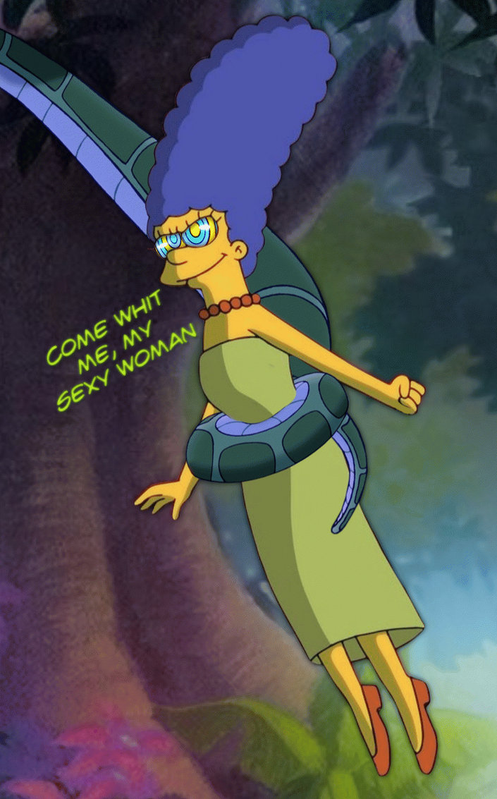 Marge Simpson Meets Kaa By A113rtist On Deviantart