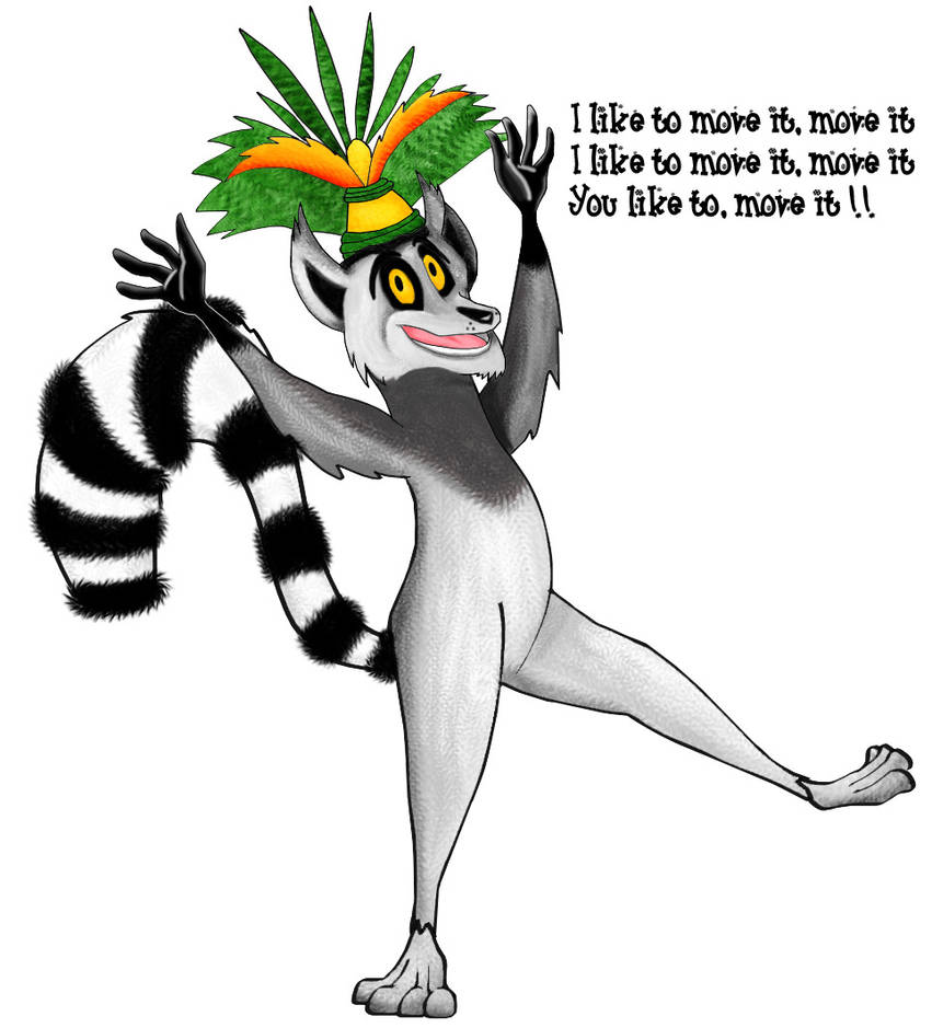 King Julien dancing by krystalthewolf on DeviantArt