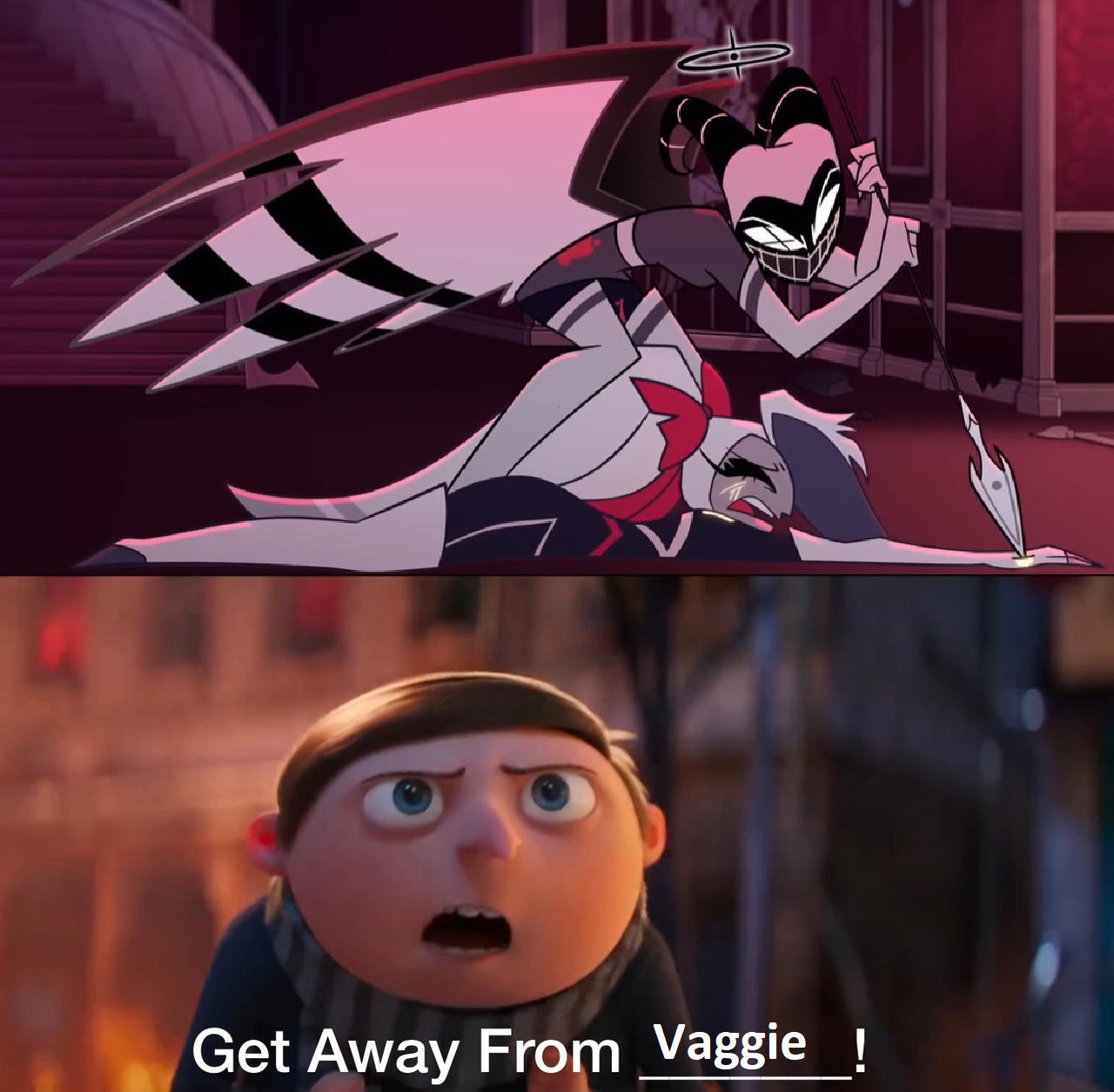 Gru Tells Lute Get Away From Vaggie By Chin111 On Deviantart