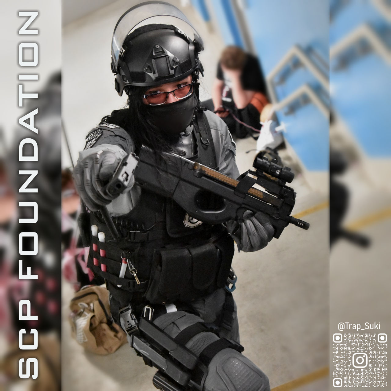 Scp Mtf With P90 And Glock Cosplay By Trapsukicos On Deviantart