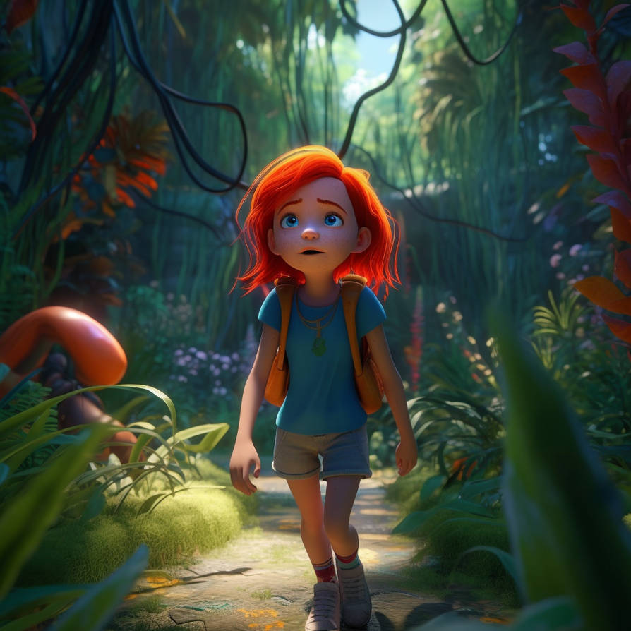 Cute Pixar Style Young Girl Walking By Commandartist On Deviantart