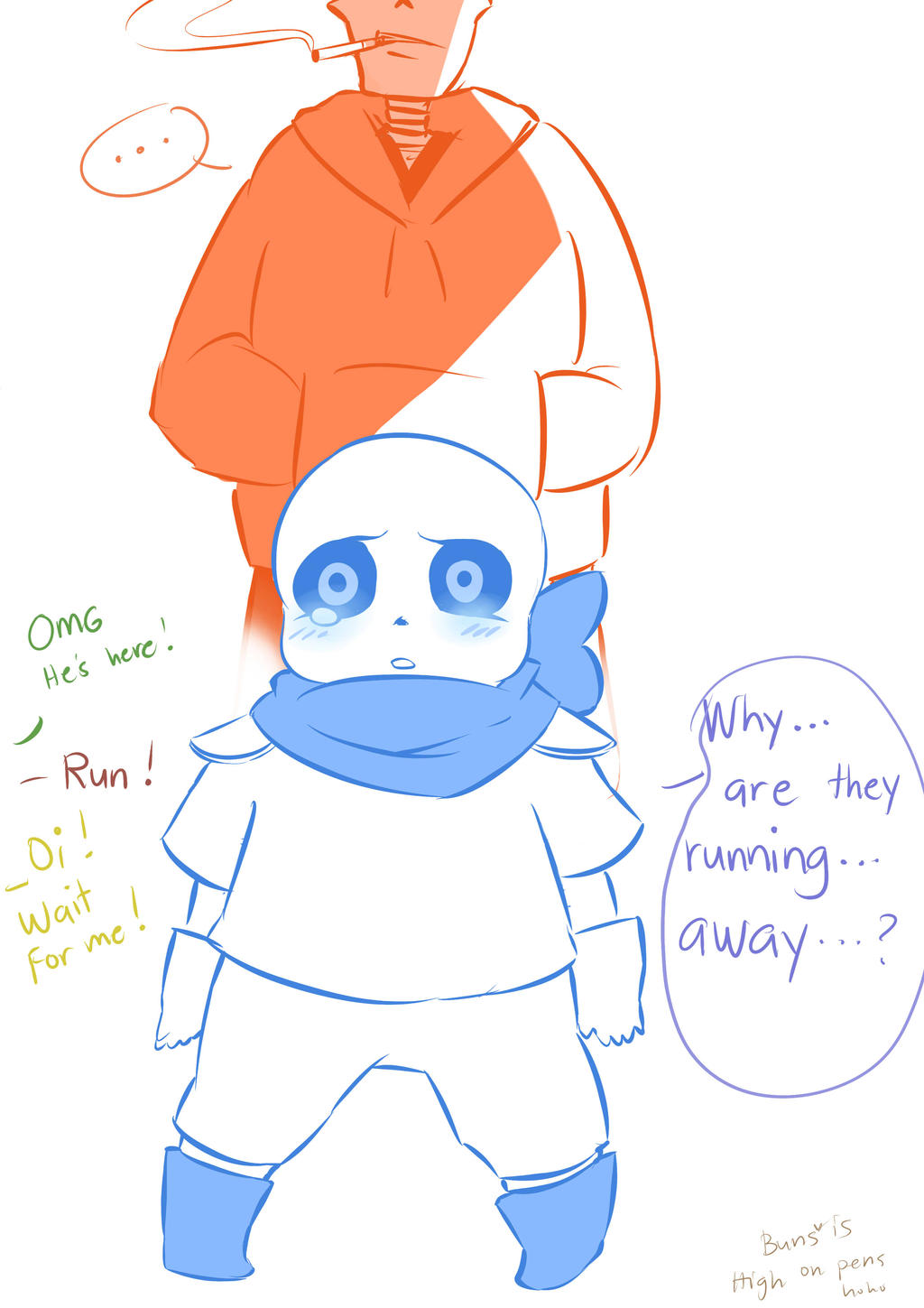 Underswap Blue And Papy By Bunsarts On Deviantart