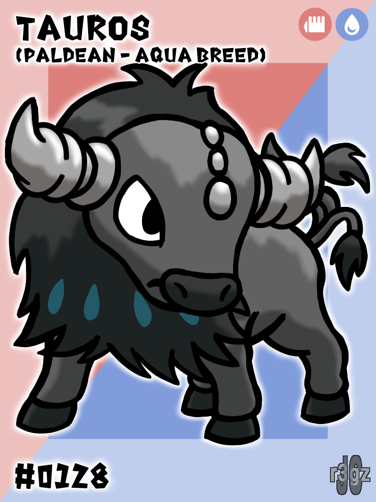 0128 - Tauros (Paldean - Aqua Breed) by JCr3gz on DeviantArt 0128 - Tauros (Paldean - Aqua Breed) by JCr3gz on DeviantArt