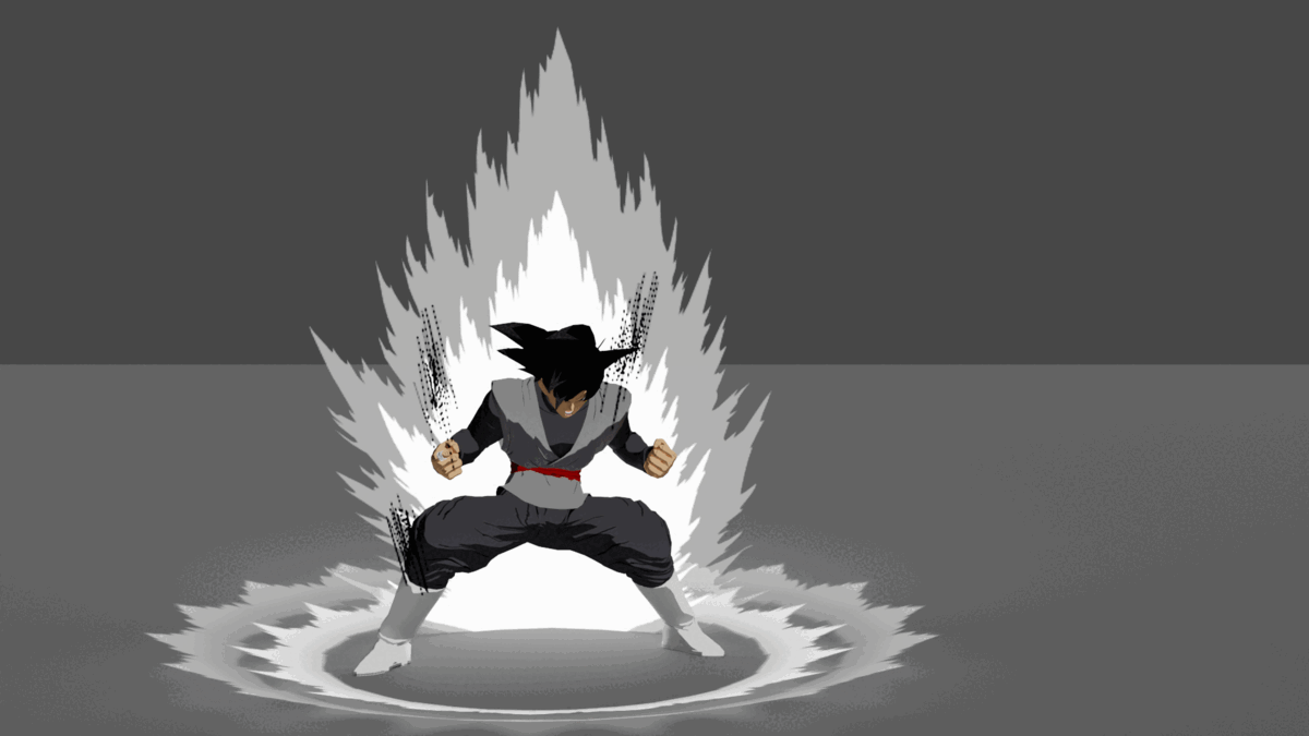 Goku Black Dbfz Style Ki Charge By Nakkitsunami On Deviantart
