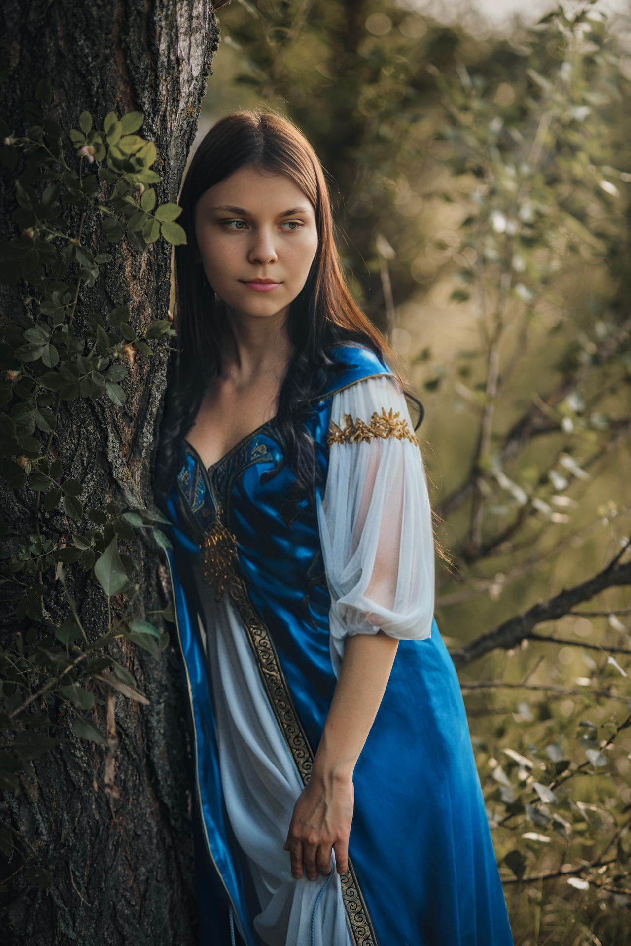 A Girl In Blue Dress By Natuttag On Deviantart