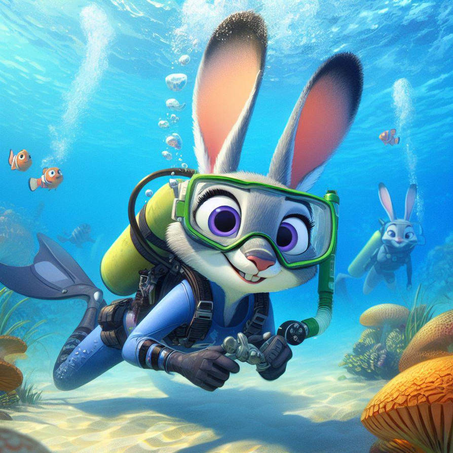 Judy Hops Scuba Diving By Bludinimax On Deviantart