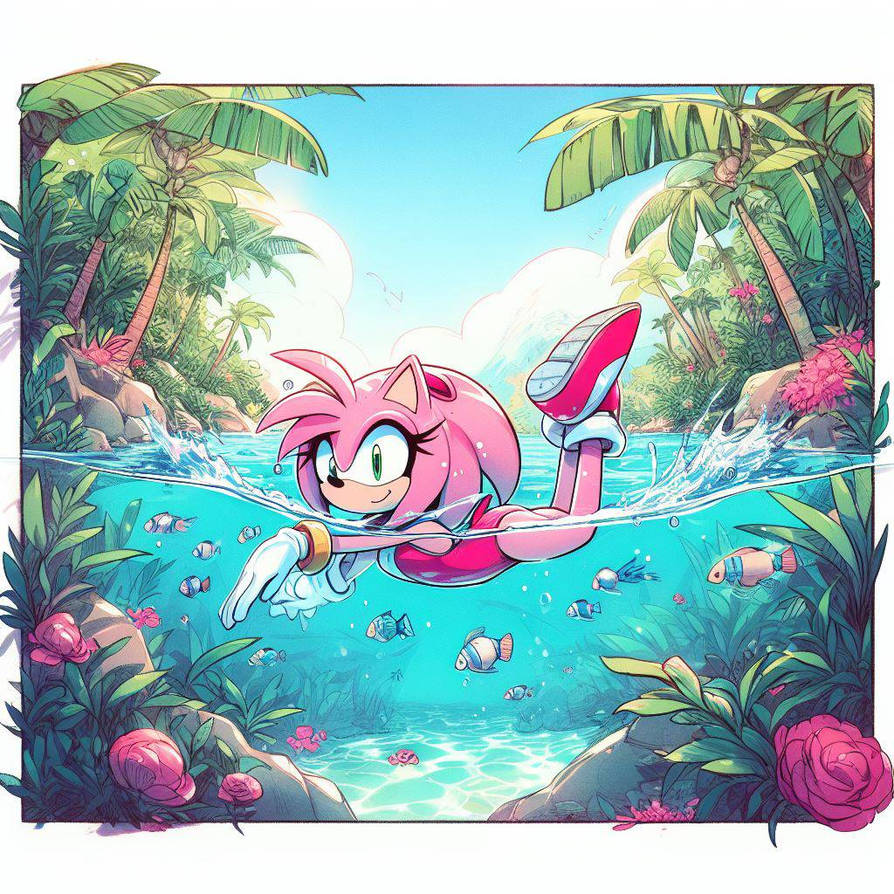 Amy Rose Swimsuit Diving 19 By Bludinimax On Deviantart