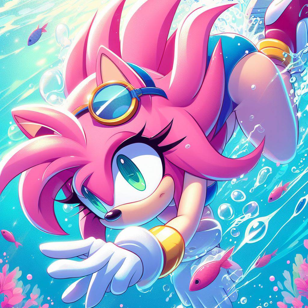 Amy Rose Swimsuit Diving 29 By Bludinimax On Deviantart