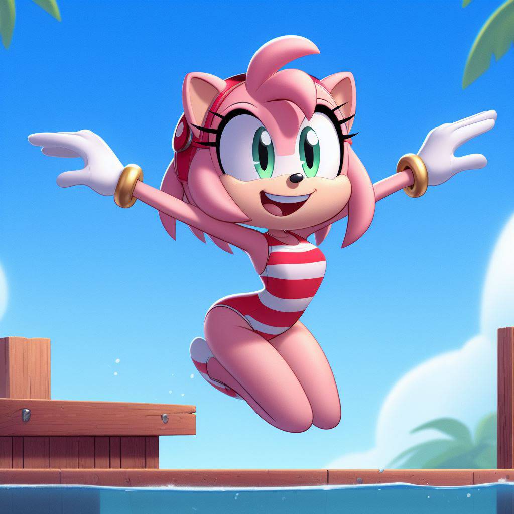Amy Rose Swimsuit Diving 37 By Bludinimax On Deviantart