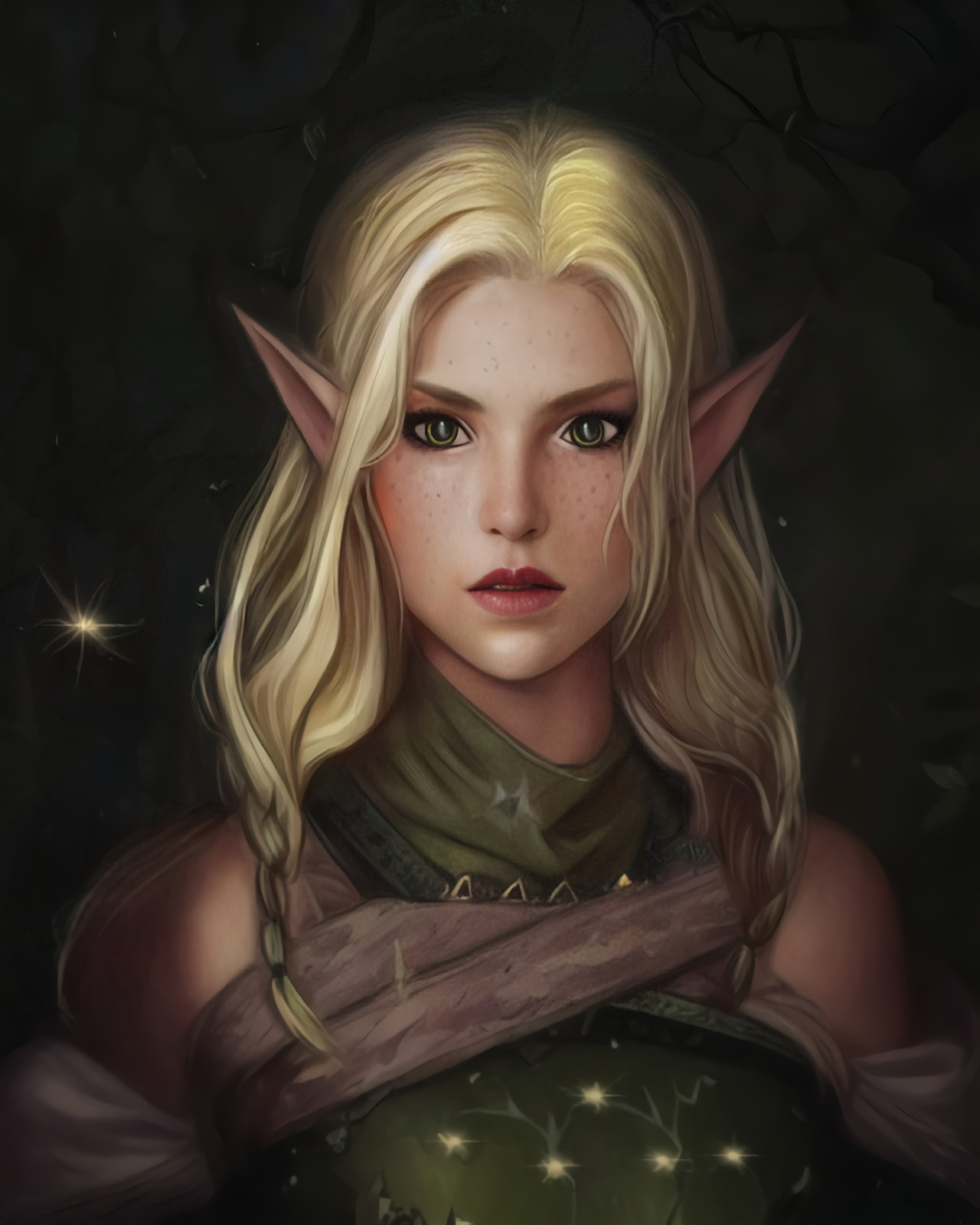 Blonde Elf Portrait 3 By Kathminiatures On Deviantart