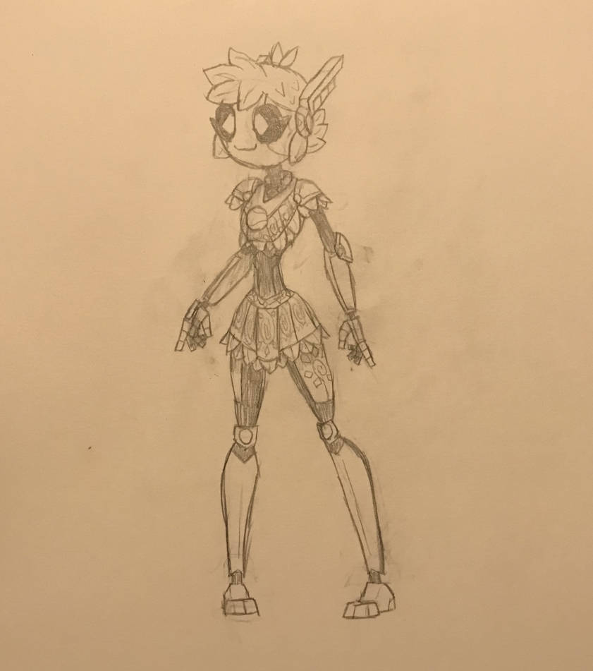 Ancient Robot Girl Sketch Remastered By Pixeleli2001 On Deviantart