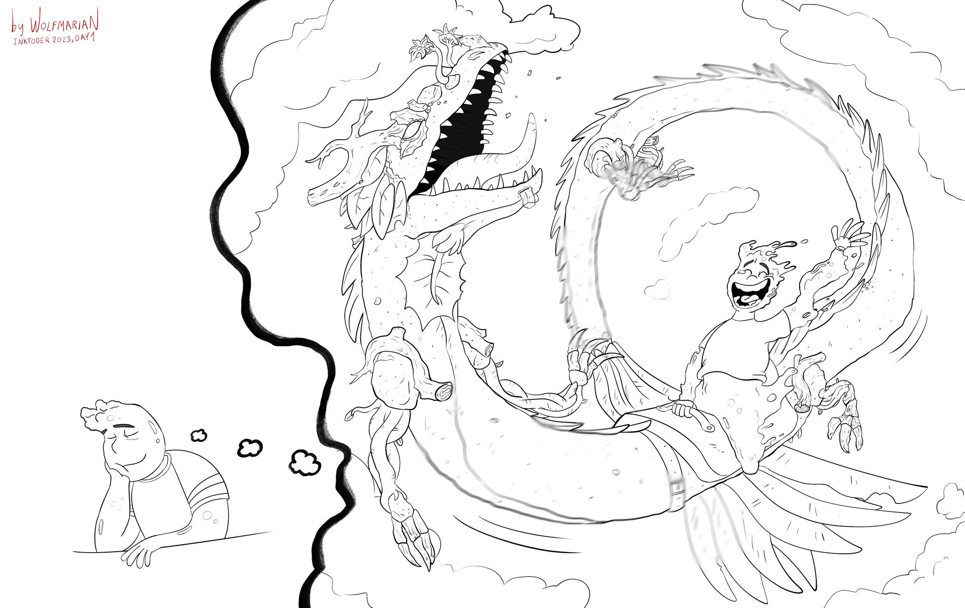 Inktober 2023 Day 1 Dream Elemental Pixar By Wolfmarian On Deviantart