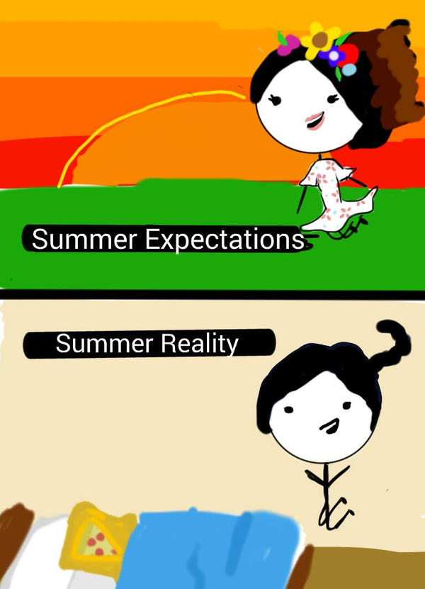 Summer Expectations Vs Reality By Yazthehuman On Deviantart