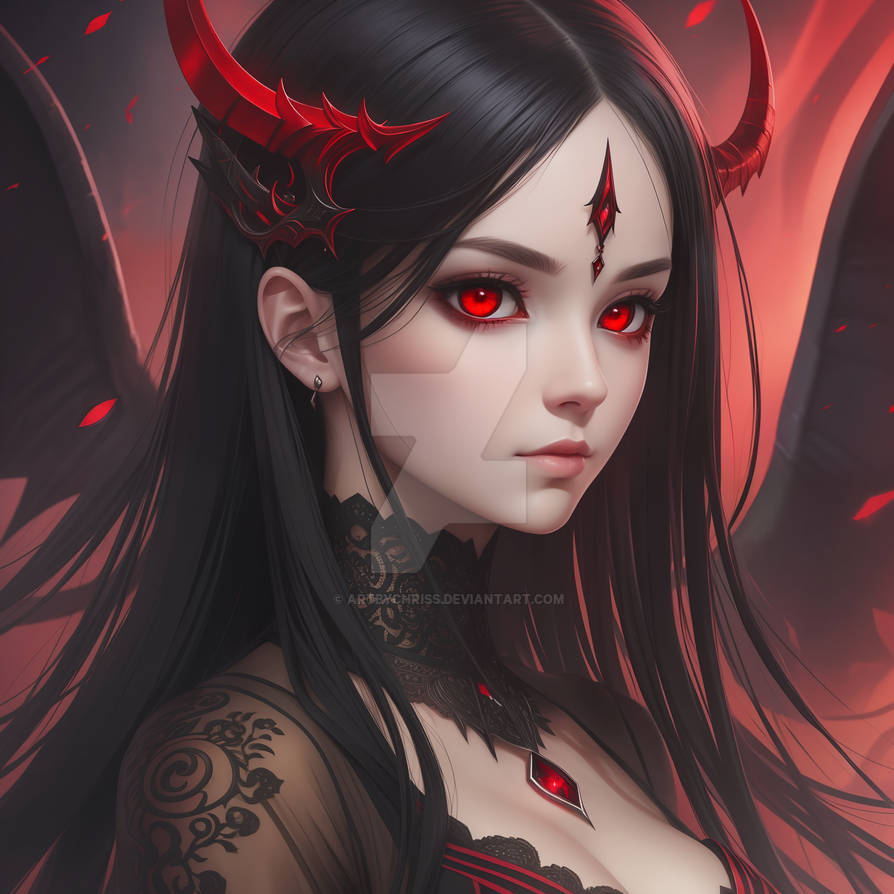 Cute Demon Girl Cartoon Characters By Artbychriss On Deviantart