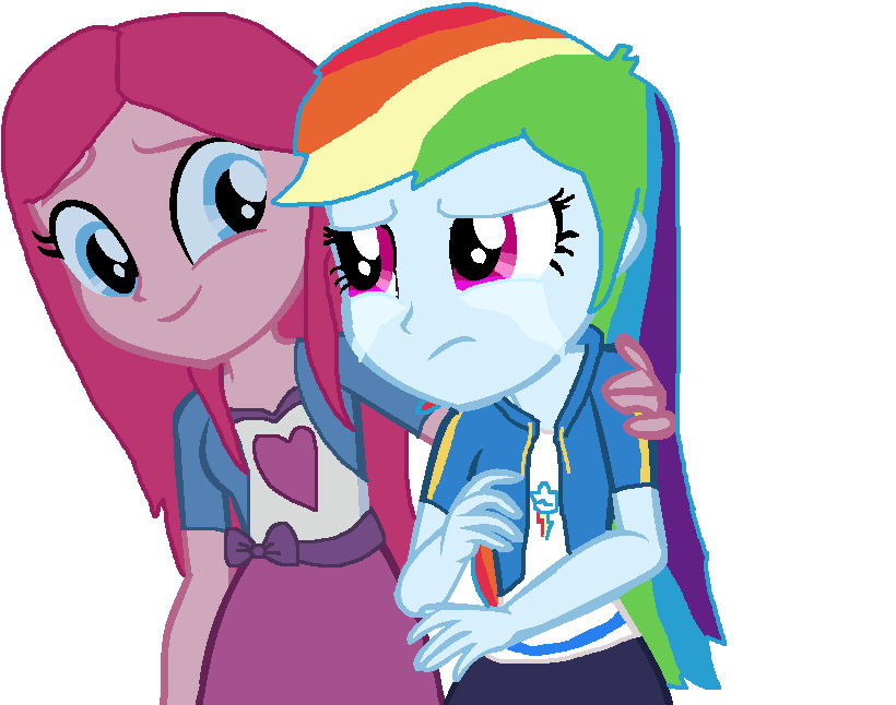 Pinkamena Diane Pie Comforts Rainbow Dash By Diana173076 On Deviantart
