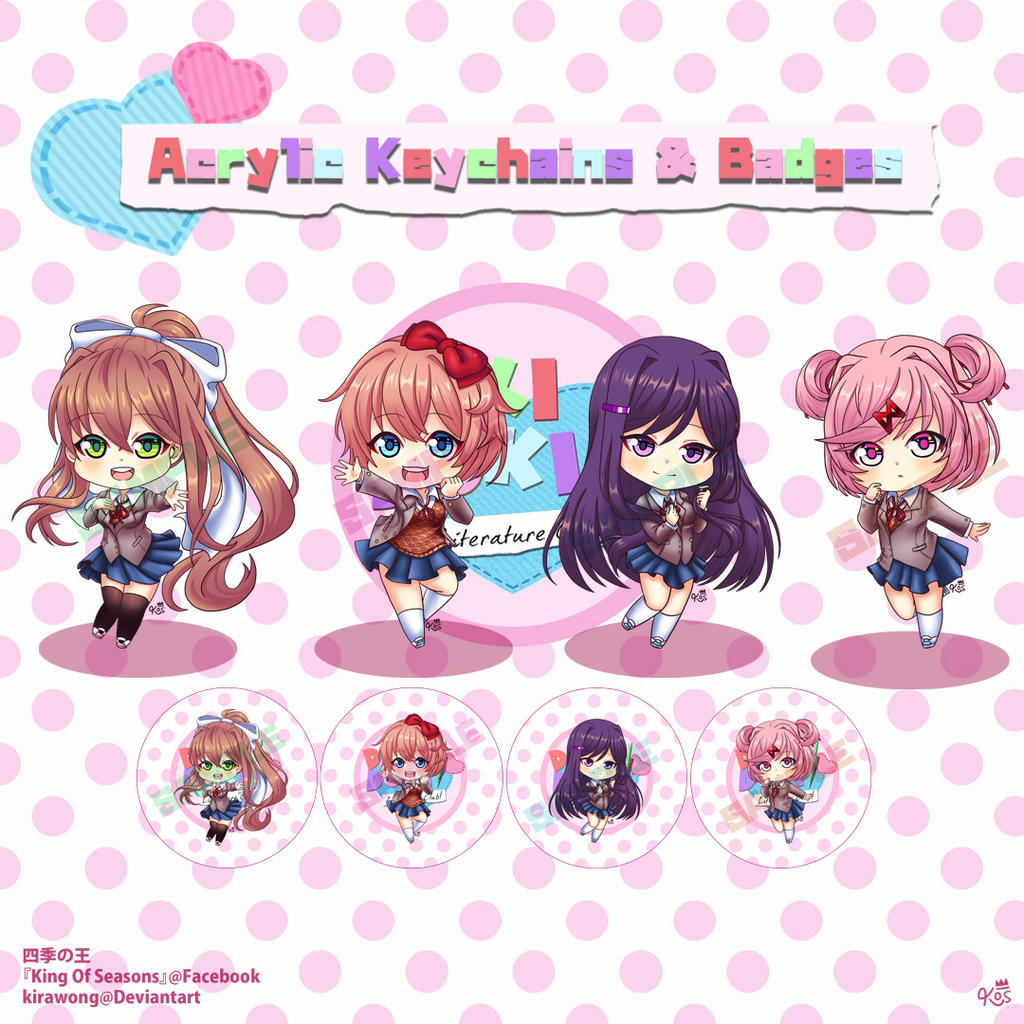 Doki Doki Literature Club Chibis By Kirawong On Deviantart