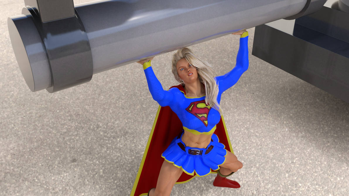 Supergirl Lifts A Heavy Weight By Dahrialghul On Deviantart