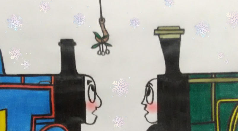 Thomas X Emily Under A Mistletoe By Joshuathecartoonguy On Deviantart