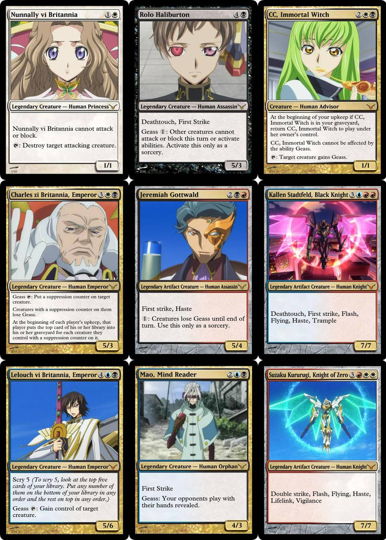 Code Geass Mtg By Niklor1 On Deviantart