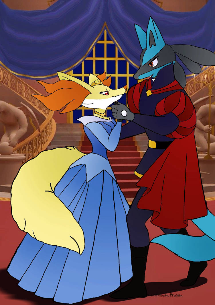 Princess Delphox And Prince Lucario Waltz By Princesshanabraixen On Deviantart