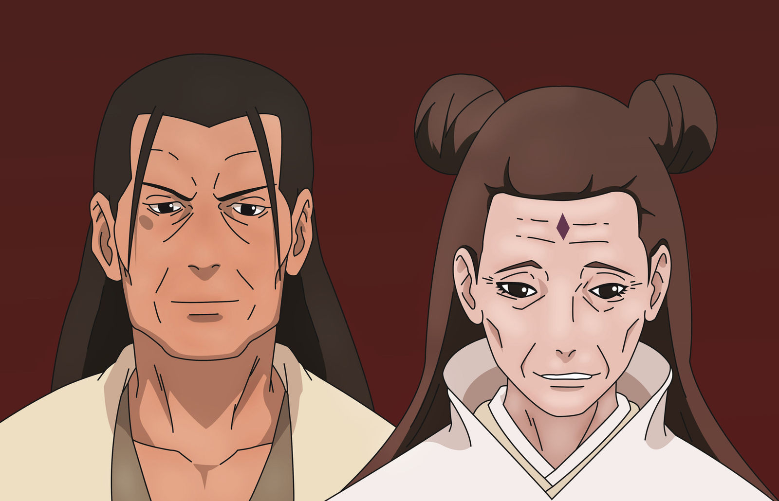 Hashirama And Mito Old By Indiandwarf On Deviantart