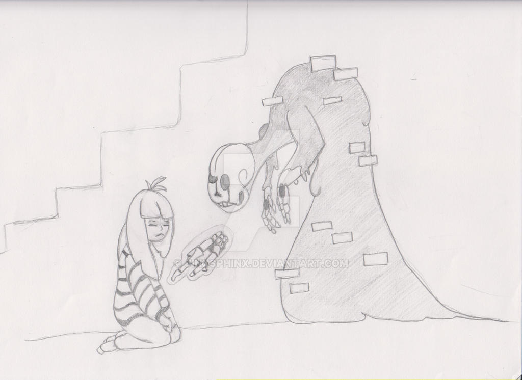 Gaster Meets Frisk By Jinxsphinx On Deviantart