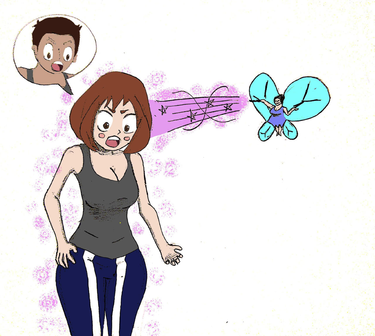 Uraraka Body Swap By Fatsate On Deviantart