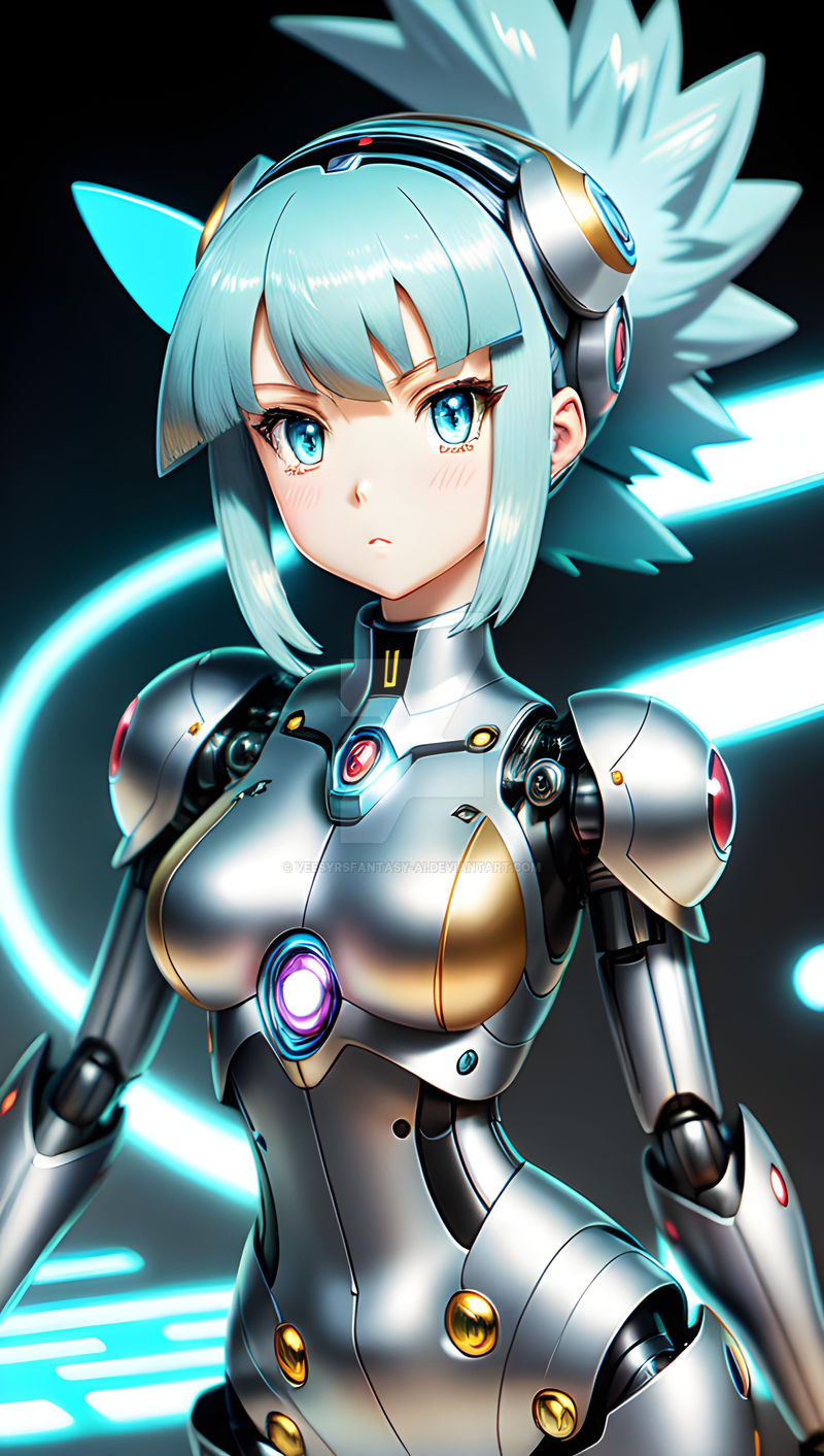 Anime Girl With Robot Body 4 By Veesyrsfantasy Ai On Deviantart