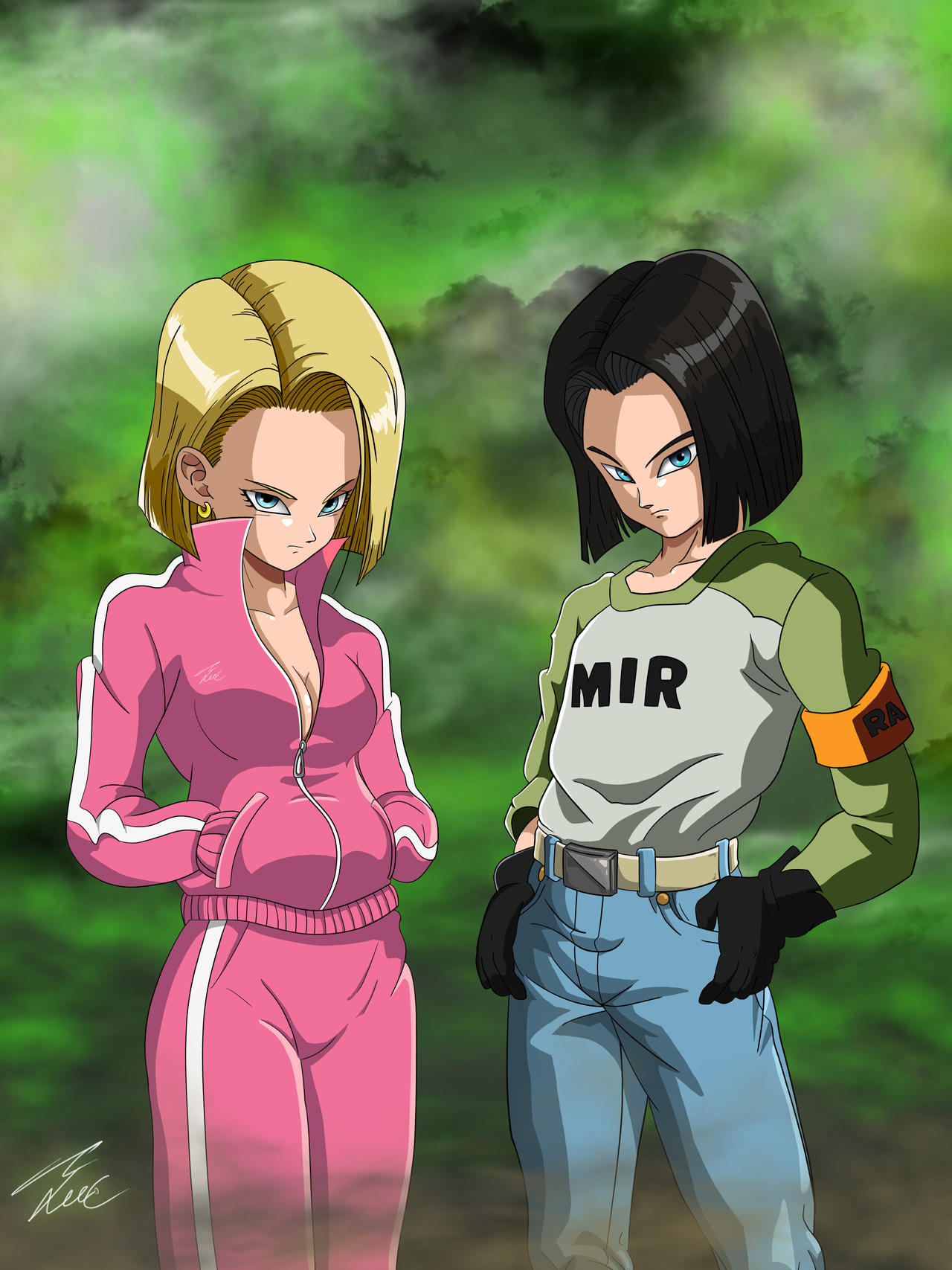 Android 17 And 18 By Leeclarkart On DeviantArt android-17-and-18-by-leeclarkart-on-deviantart